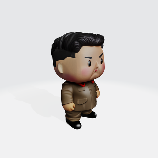 OBJ file Kim jong un cartoon statue 🇰🇵 ・3D printable model to download ...