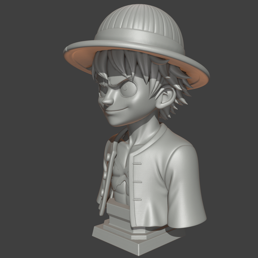 🐒 Monkey D. Luffy Bust Statue - One Piece Fan Art 3D Printable Model ...