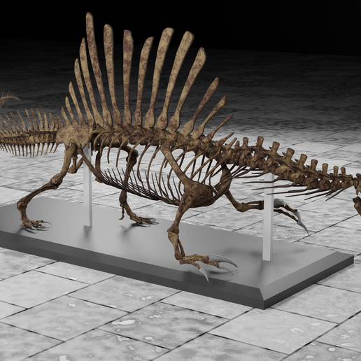 💀 Spinosaurus aegyptiacus skeleton v1,v2 and version JP3 model 3d print ...
