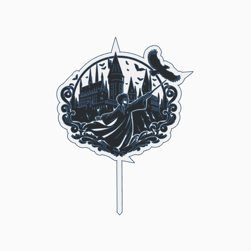🍰 Harry Potter cake topper・Free STL File for 3D printing・Cults