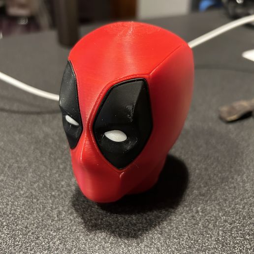 🎨 Deadpool head no AMS no paint・ STL File for 3D printing・Cults