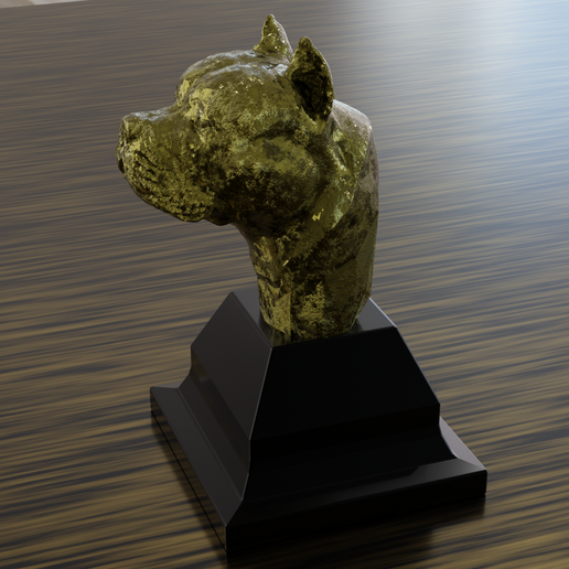 🏆 American bully head trophy・ 3D File for ・Cults