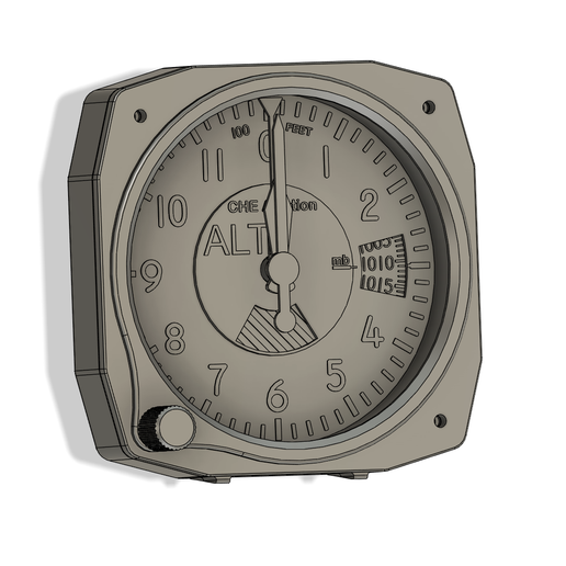 🛩️ Airplane Altimeter Style Watch / Clock・ STL File for 3D printing・Cults