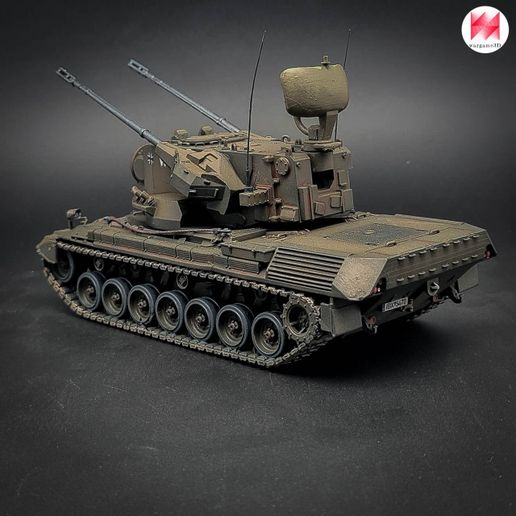 🇩🇪 Flakpanzer Gepard SPAAG (Germany, Cold war) (scale 1:56 and 1:100 ...