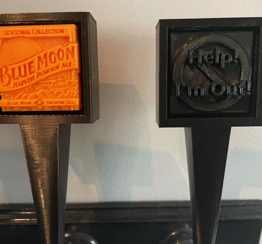 🍺 Beer tap handle with modular label・Free STL File for 3D printing・Cults