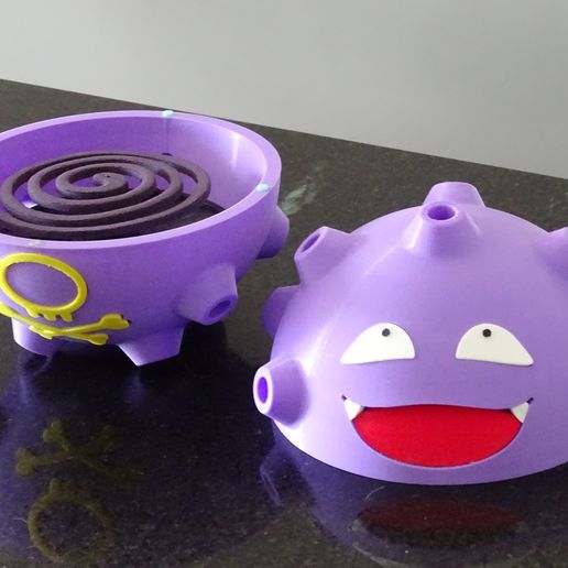 🦟 koffing Humidifier Mosquito coil・ 3D File for 3D printing・Cults