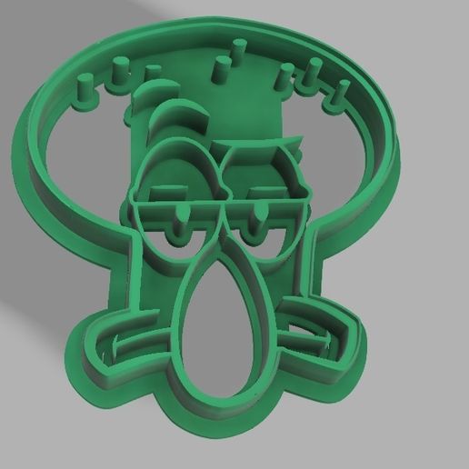 STL file SpongeBob Squidward Face Cookie/Dough Cutter 🧽 ・Design to ...