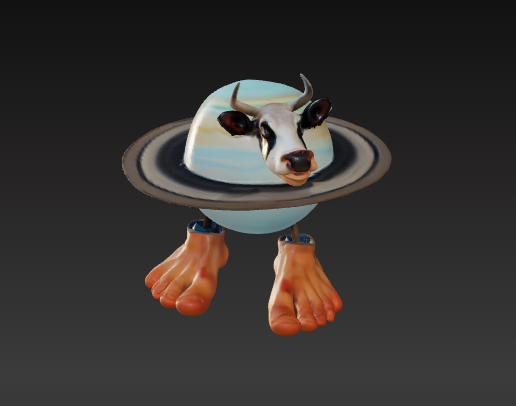 🐄 the cow saturnite saturnite・ 3MF File for 3D printing・Cults