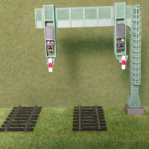 Free STL file [ZM H0 scale] DB HV Signal bridge (Hp0 & Hp1)x2 (resin) 🌉 ...