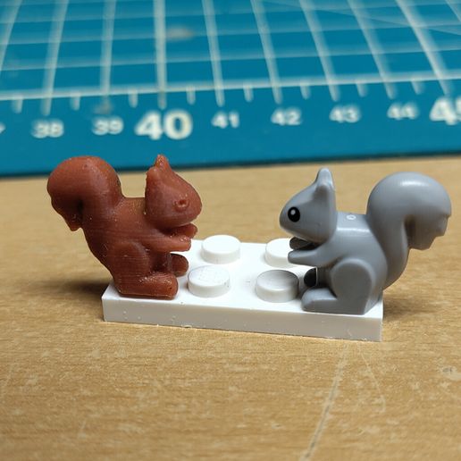 🏗 LEGO compatible Squirrel・Free 3D File for ・Cults
