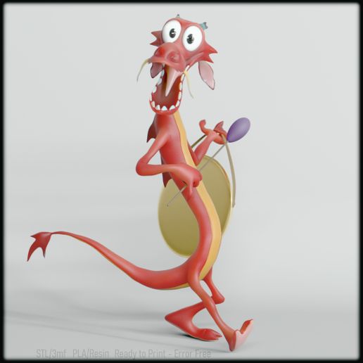 Archivo STL Mushu 3D Model - Mulan Dragon Fan Art Collectible for 3D ...
