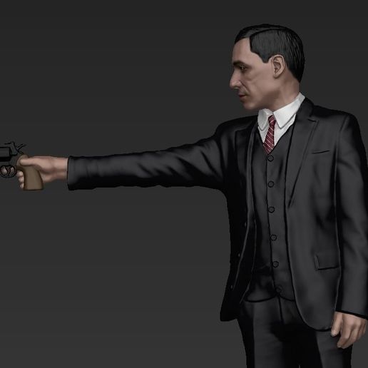 🎨 Al Pacino Michael Corleone Godfather figurine full color 3D printing ...