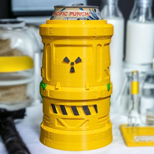 🥫 Toxic Waste Can Holder・ 3D File for 3D printing・Cults