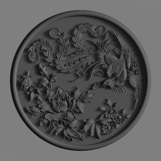 STL file Phoenix and flower stl cnc design 🦅 ・3D printable model to ...