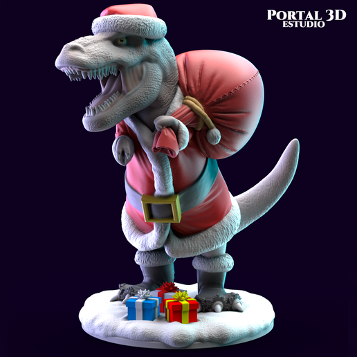 STL file Santa Claus T-REX 🎅 ・3D printable design to download・Cults