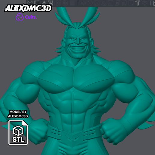 👾 All Might - Boku no Hero Academia・ STL File for 3D printing・Cults
