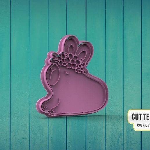 🍪 Capybara Easter Cookie Cutter M5・ STL File for 3D printing・Cults