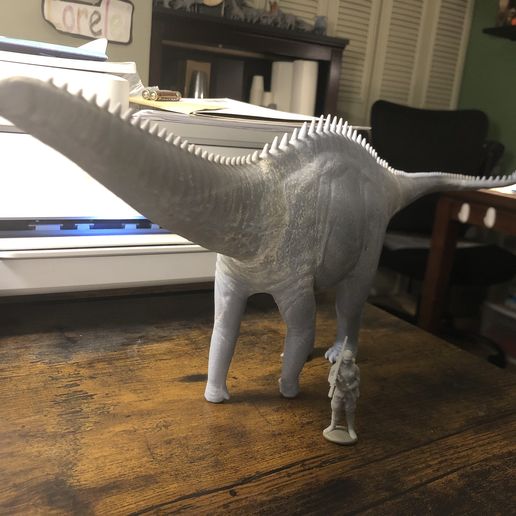 🦖 1/60th scale Rebbachisaurus dinosaur model・3D Print with the Elegoo ...
