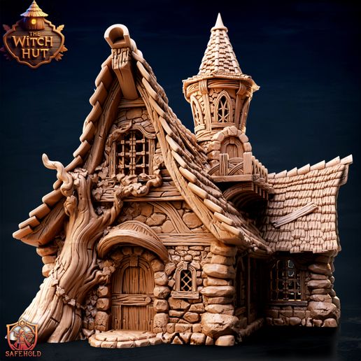 🧙‍♀️ The Witch Hut: Witch House Building・ 3D File for 3D printing・Cults