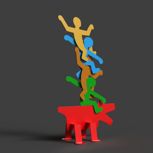 3D file Keith Haring Stack 🎨 ・3D printer design to download・Cults