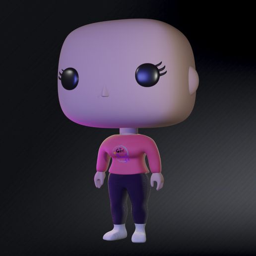 🆓 Free Funko Female Base Girl Power Shirt・Free STL File for 3D printing ...