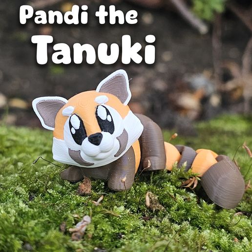 👌 Pandi the Tanuki - Flexi Fidget Tanuki - 3DPAW・ STL File for 3D ...