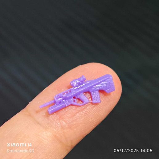 🎲 Miniature Firearms Austeyr EF88 with GL40 grenade launcher・ STL File ...