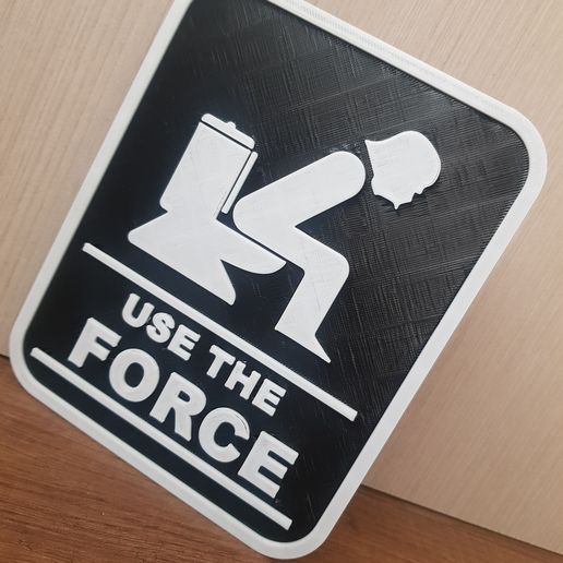 🚽 USE THE FORCE Toilet Poster・Free OBJ File for ・Cults