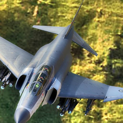 ️ F4 Phantom 2 Grey - with Cockpit - Fully Rigged - High Resolution ...