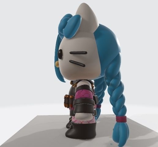 👋 Hello Kitty Jinx, arcane・ OBJ File for 3D printing・Cults