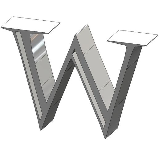 🧑‍🎨 W Castellar Face Font Letter・ STL File for 3D printing・Cults