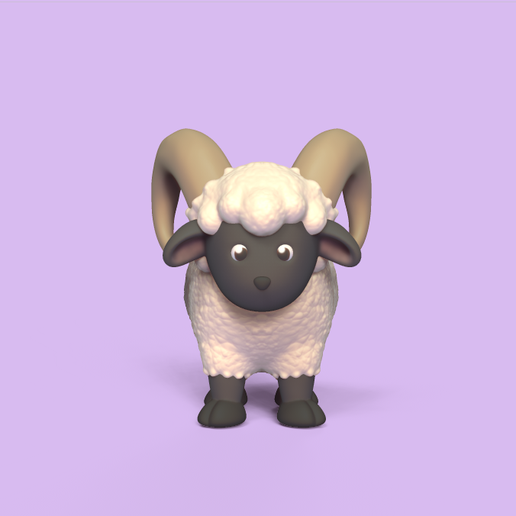 🐏 Cute Ram・ 3D File for ・Cults