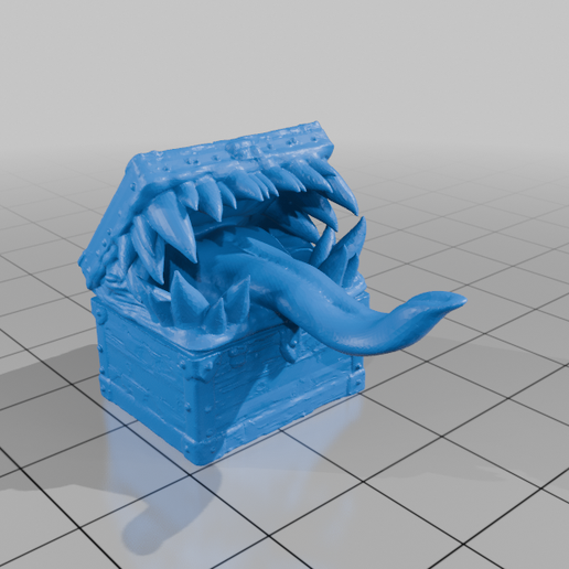👹 Simple Chest / Mimic (25mm/32mm) (DND / TTRPG)・Free 3D File for ・Cults