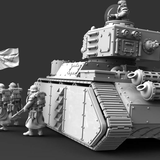 🪖 Heavy tank "Ragnarok" (Mark-II 'male')・Free STL File for ・Cults