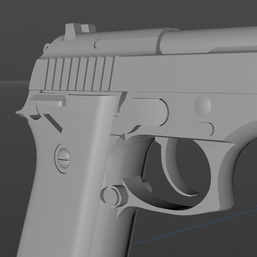 OBJ file Brazilian Taurus PT92 pistol ♉ ・3D print design to download・Cults