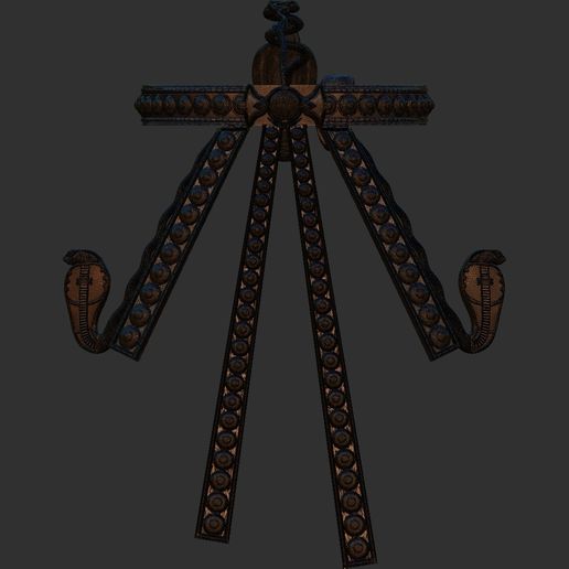 3D file Tutankhamun pharaonic crown 3d Printable model 3D print model 👑 ...