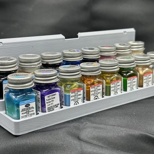 🎨 Testors Paint Rack – 16 Jar Organizer for Model Paints・ STL File for ...
