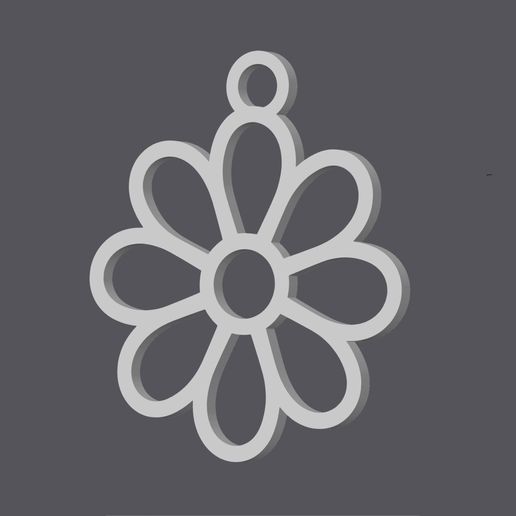 💐 Daisy Flower - Keychain v2・ STL File for 3D printing・Cults