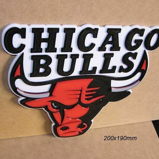 🛡️ Chicago Bulls, shield, sign, lettering, print3d, competition, court ...
