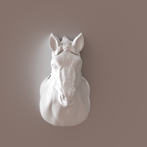 🐎 Horse head wall mount with mane STL・Archivo STL para Impresión 3D・Cults