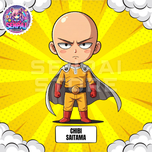 Archivo STL gratis ONE PUNCH MAN - CHIBI SAITAMA 👊 ・Diseño de impresora ...