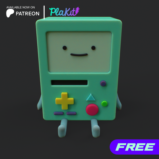 👾 ADVENTURE TIME - BMO・Free STL File for ・Cults