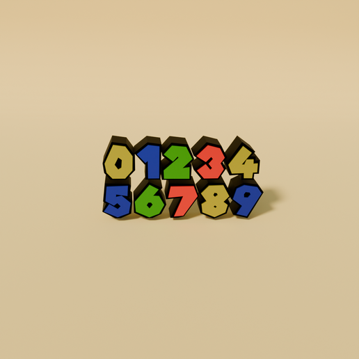 🛒 Super Mario letters, letter B・Archivo STL para Impresión 3D・Cults