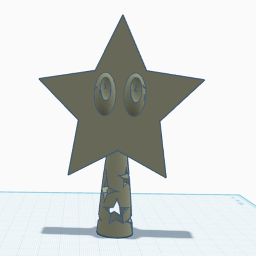 ⭐ mario power star tree topper・ STL File for 3D printing・Cults