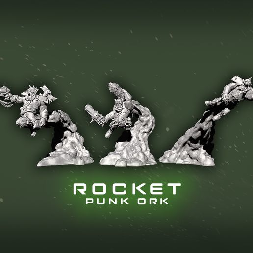 🚀 Rocket Punk Orks・ STL File for 3D printing・Cults