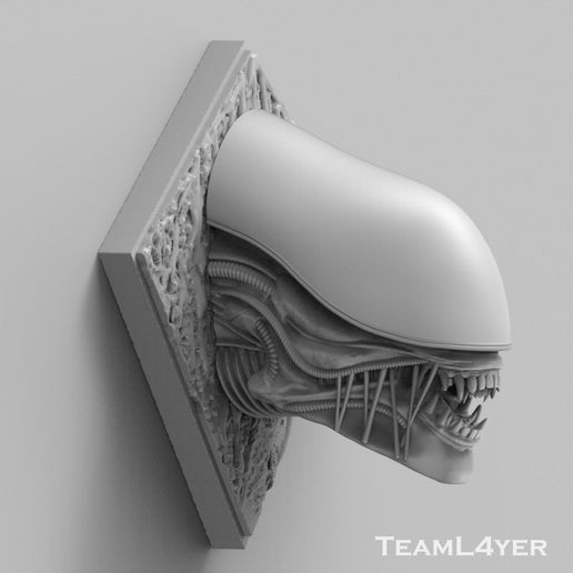 🏆 Aliens Head Trophy・ STL File for 3D printing・Cults