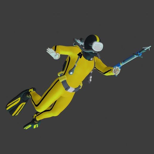 🚰 SCUBA DIVER・ STL File for 3D printing・Cults