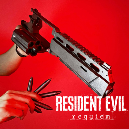 🎭 Residual Evil Requiem Leon S. Kennedy Requiem Magnum revolver 3d ...