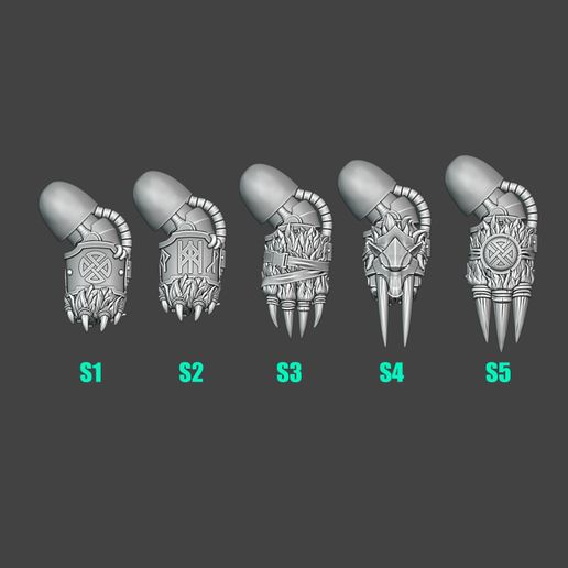 🛰 Exterminator Claws set 4・ 3D File for 3D printing・Cults