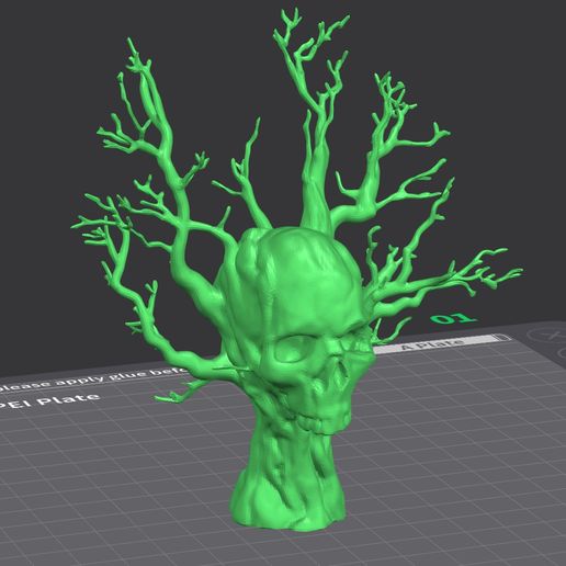 Free STL file Skull With Tree 3D 💀 ・3D printable object to download・Cults